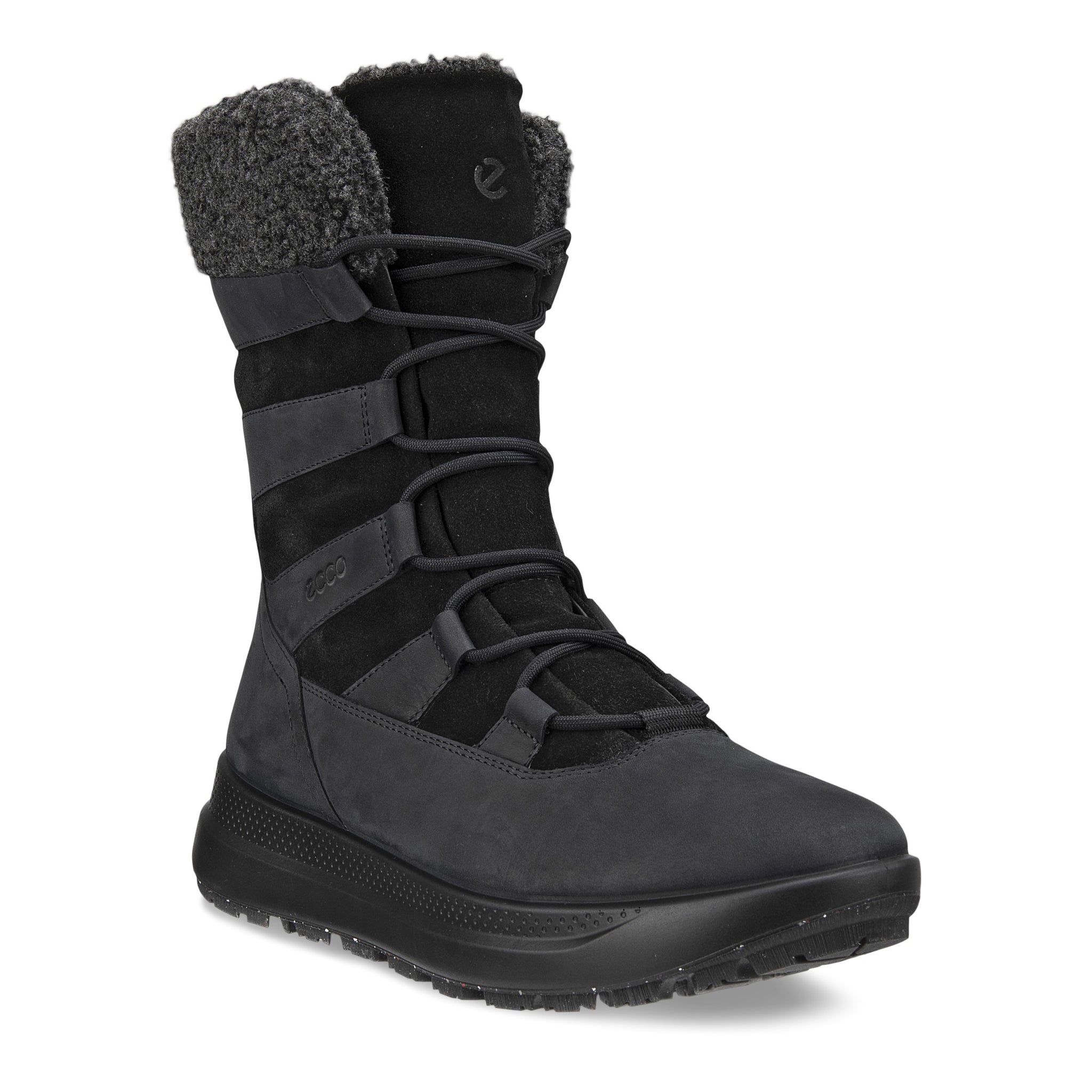 ECCO Solice Women's Nubuck Waterproof Boot Black