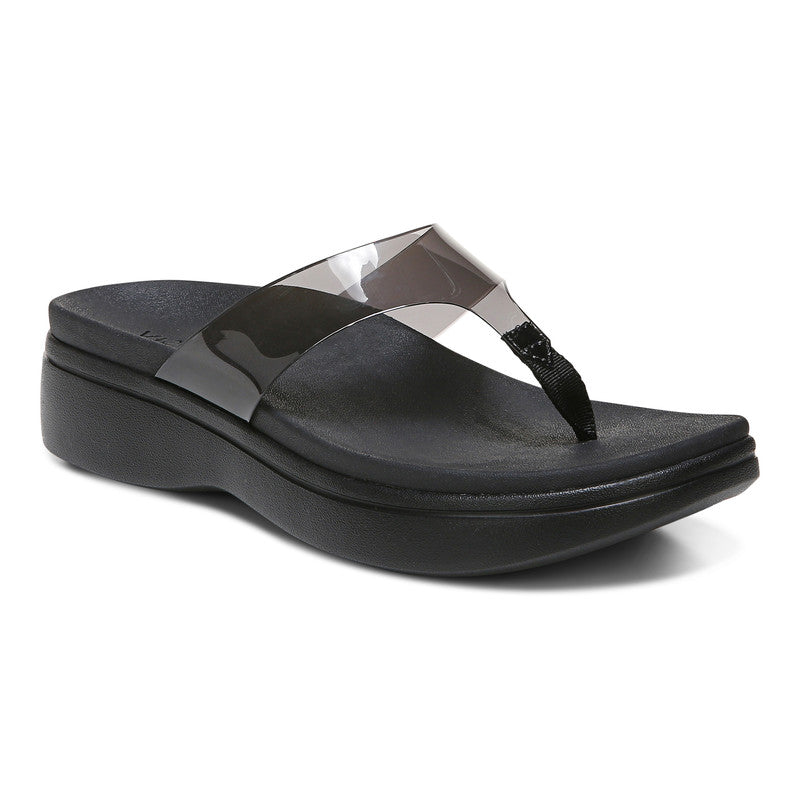 VIONIC SUNRISE LUMINOUS TOE SANDAL BLACK